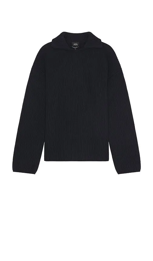 A.p.c. Pull Long Sleeve Polo - Blue