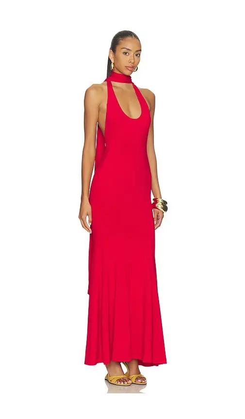 GUIZIO Scarf Open Neck Gown