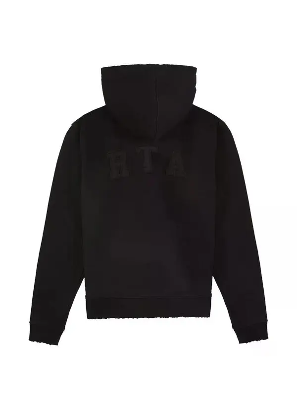 RtA Collegiate Markus Hoodie With Drawstring Hood And Frayed Hem
