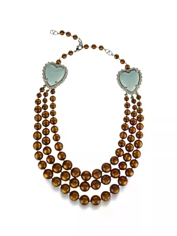 Valentino Garavani Coeur Hyperbole Heart-motif Necklace - Silver