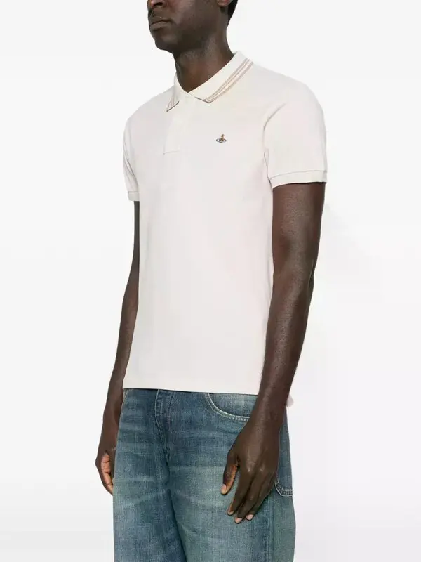 VIVIENNE WESTWOOD Striped Polo Shirt - Neutrals