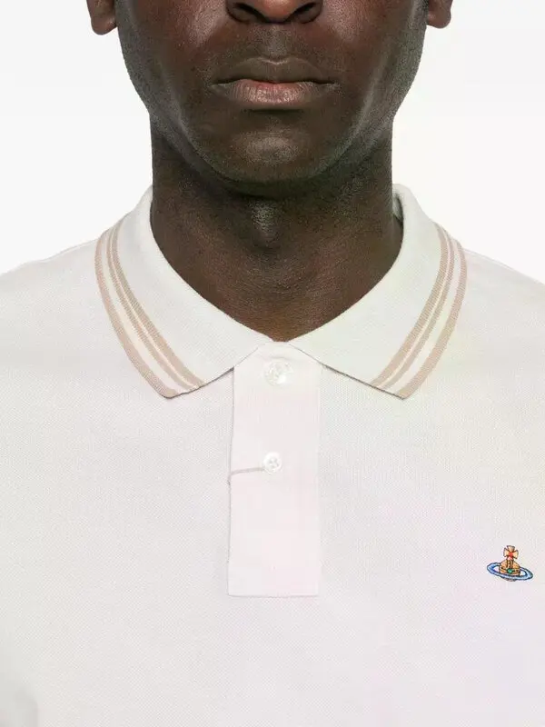 VIVIENNE WESTWOOD Striped Polo Shirt - Neutrals