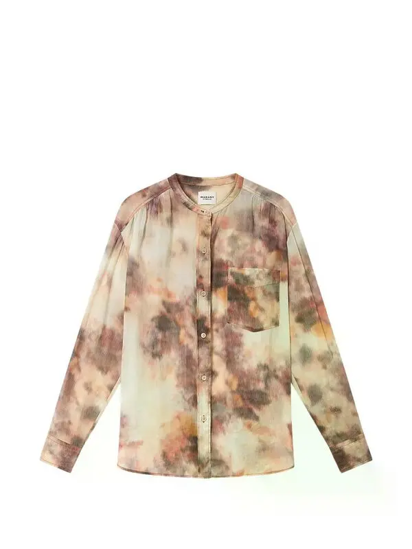 MARANT ETOILE Printed Band Collar Shirt