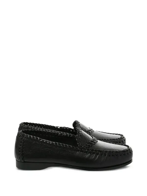 Hereu Braided Detail Loafers - Black