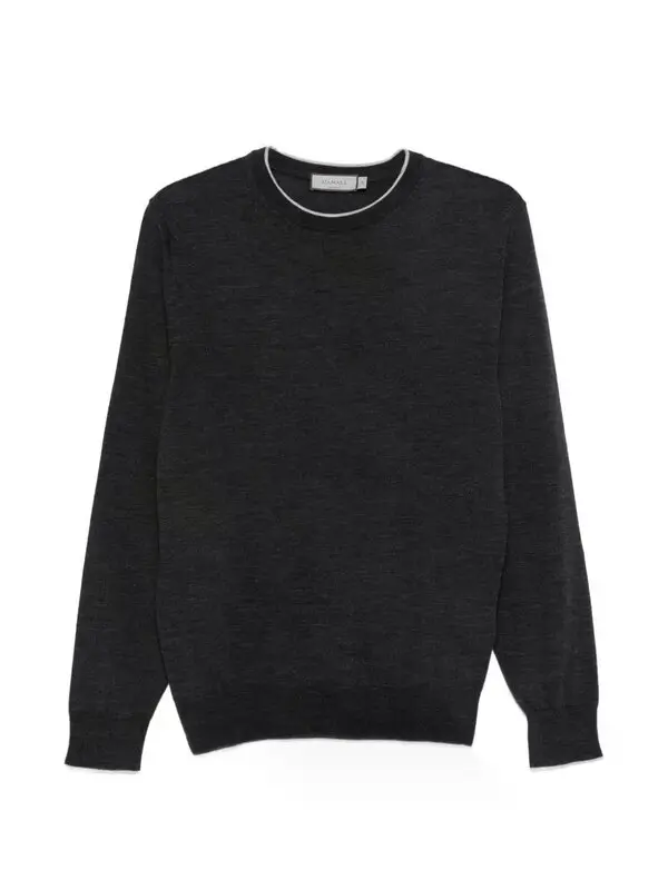 Canali Long Sleeve Crew Neck T-shirt - Grey