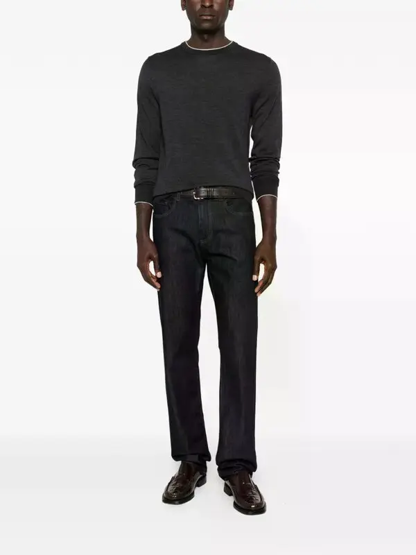 Canali Long Sleeve Crew Neck T-shirt