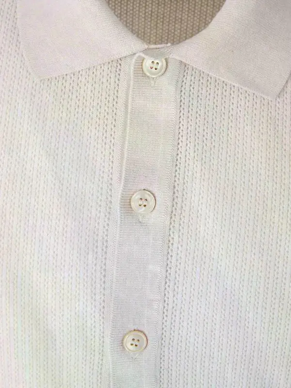 GRAN SASSO Short-sleeve Knitted Buttoned Shirt