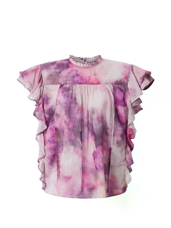 MARANT ETOILE Daliyane Ruffled Blouse - Purple