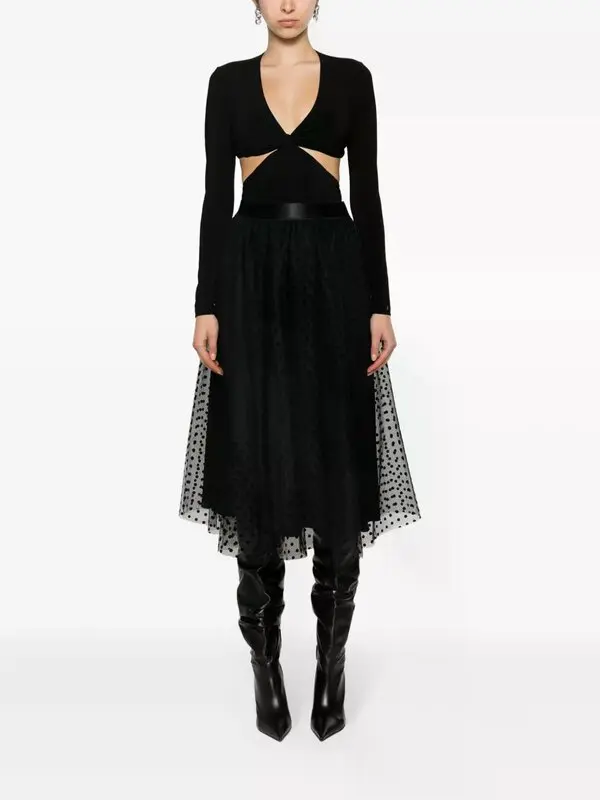 NISSA Long Sleeve Cut-out Bodysuit