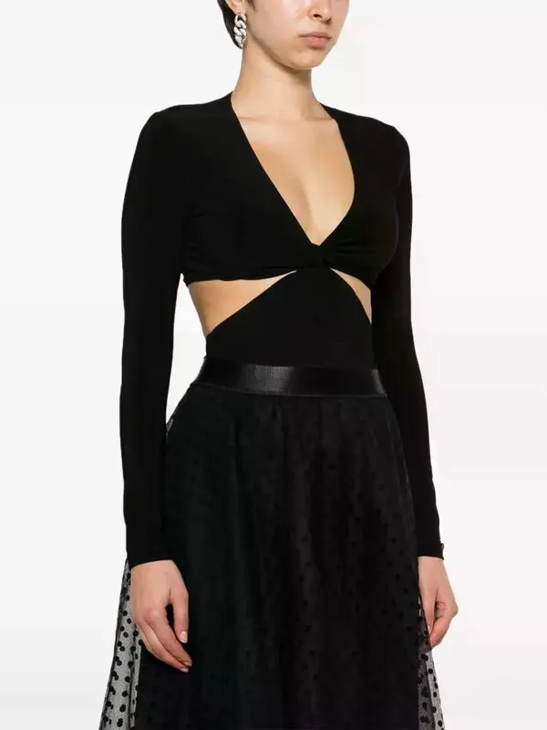 NISSA Long Sleeve Cut-out Bodysuit
