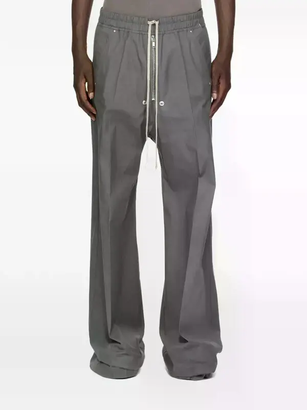 Rick Owens Drawstring Trousers With Zip Closure - Black