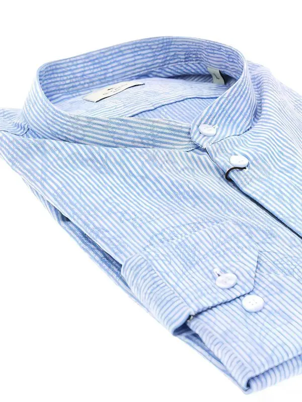Etro Striped Band-collarl Shirt