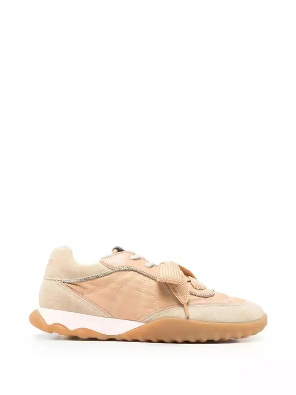 Pinko Gea Appliqué Lace-up Sneakers - Neutrals