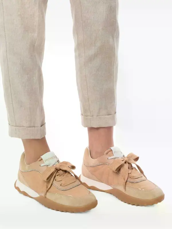 Pinko Gea Appliqué Lace-up Sneakers