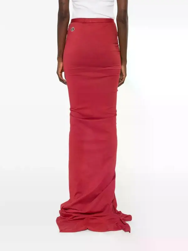 Moncler Drawstring Split Jersey Maxi Skirt