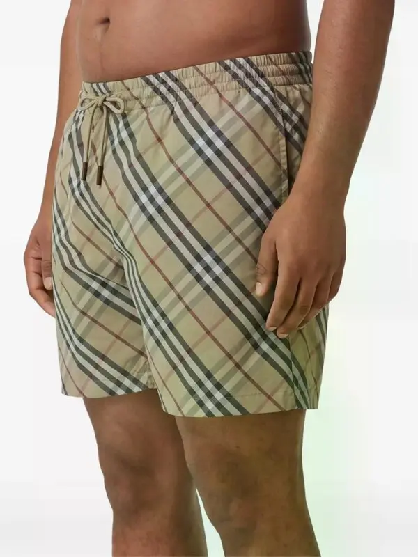 Burberry Check Pattern Swim Shorts