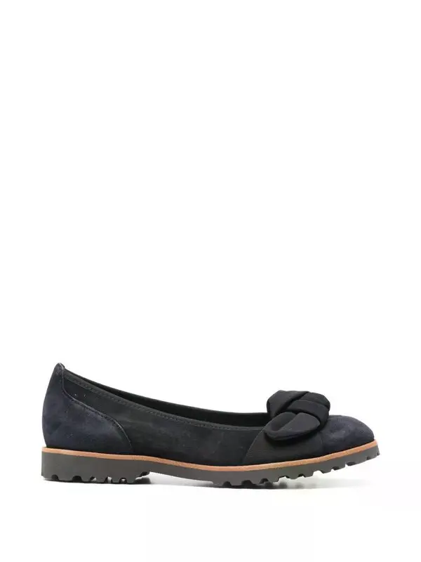 Gabor Bow Detail Round Toe Flat Pumps