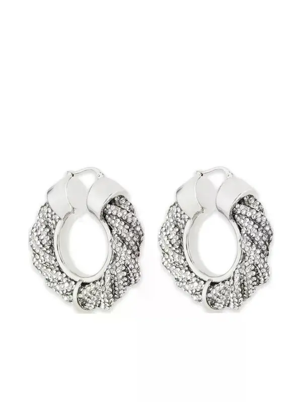 AQUAZZURA Scintilla Hoop Earrings With Crystal Embellishment