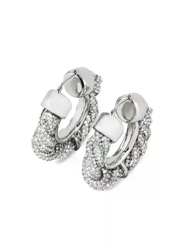 AQUAZZURA Scintilla Hoop Earrings With Crystal Embellishment