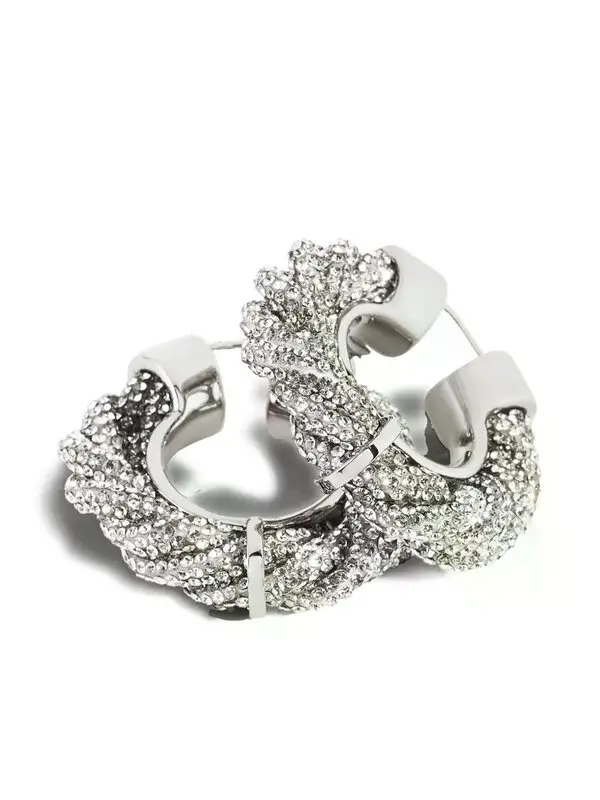 AQUAZZURA Scintilla Hoop Earrings With Crystal Embellishment