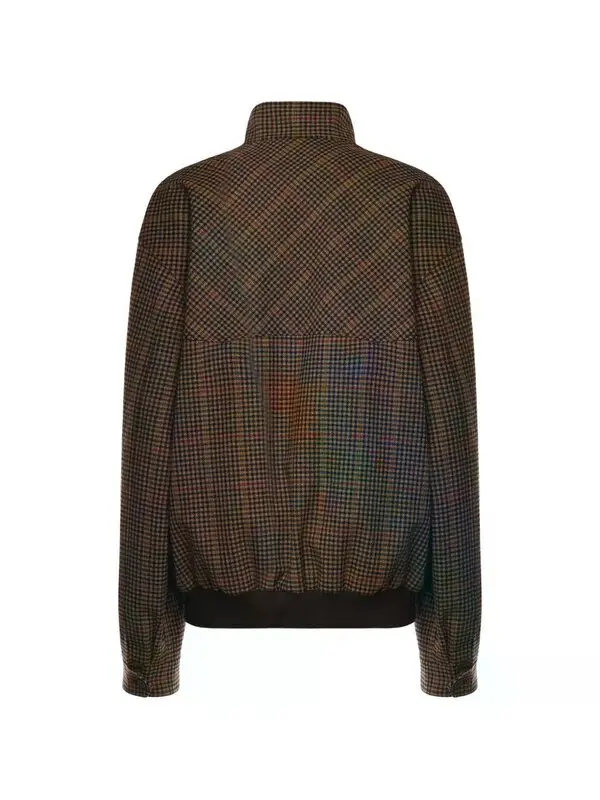 Miu Miu Houndstooth Check Zip-fastening Jacket