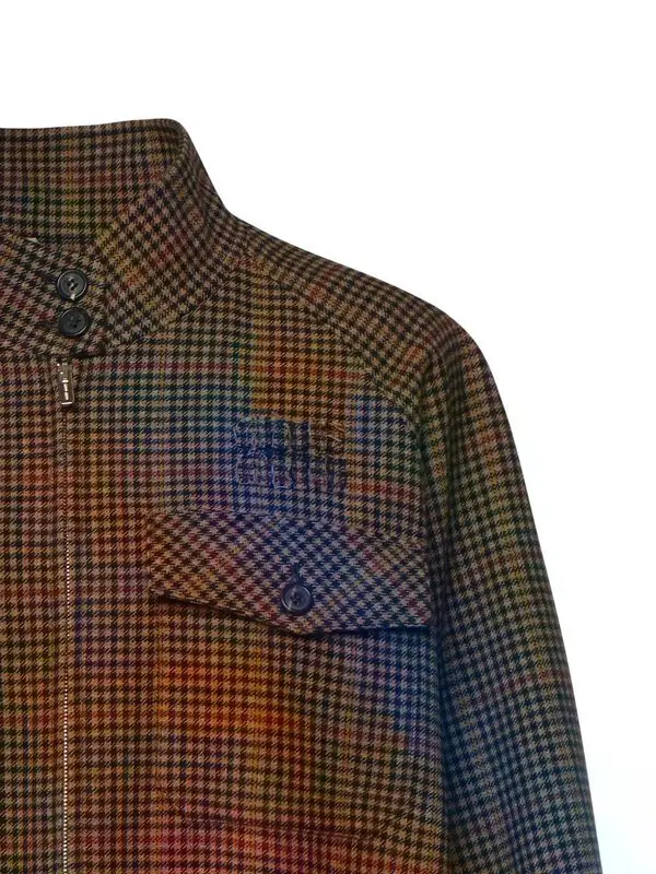 Miu Miu Houndstooth Check Zip-fastening Jacket