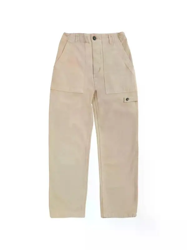 FORTELA Jerryt Herringbone Patch-pocket Trousers - Neutrals