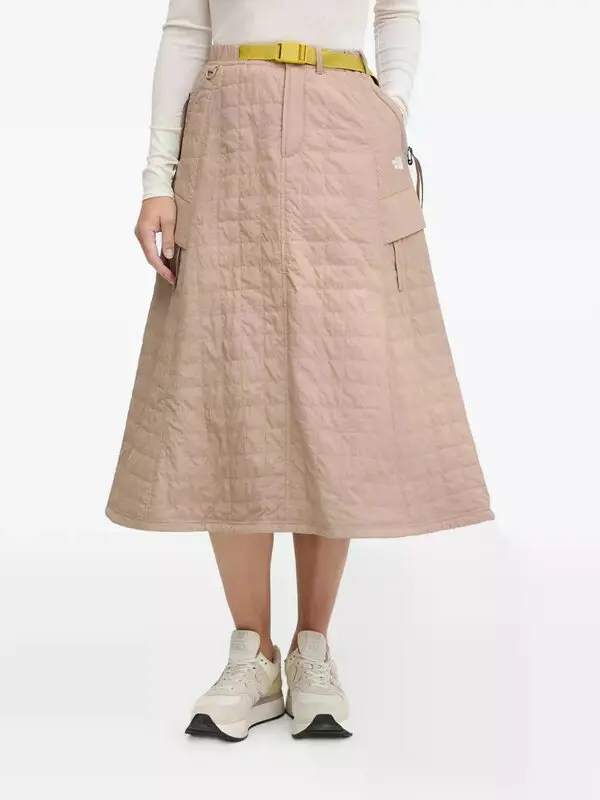The North Face Quilted Belted Midi Skirt - Neutrals