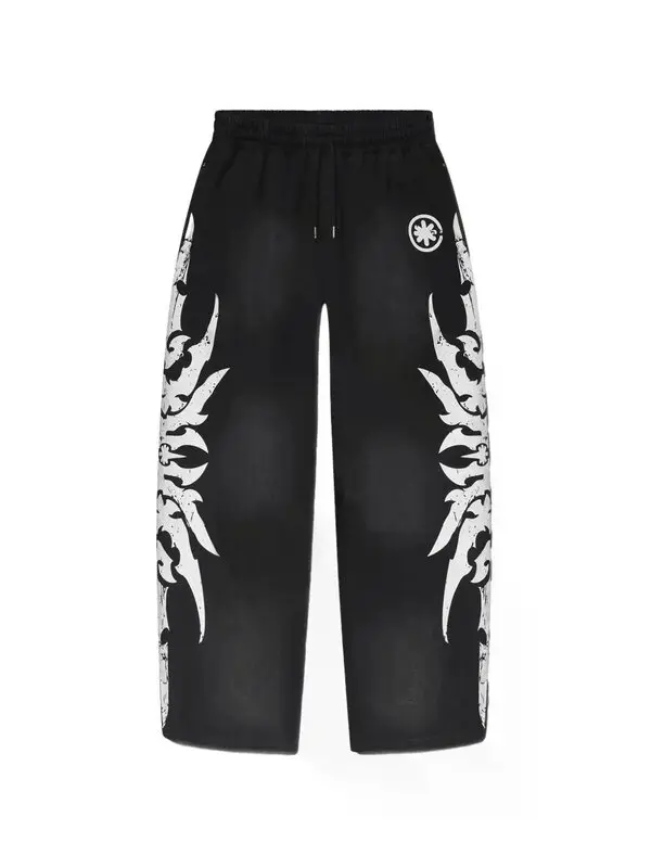 LOSTSHDWS Graphic-print Trousers - Black