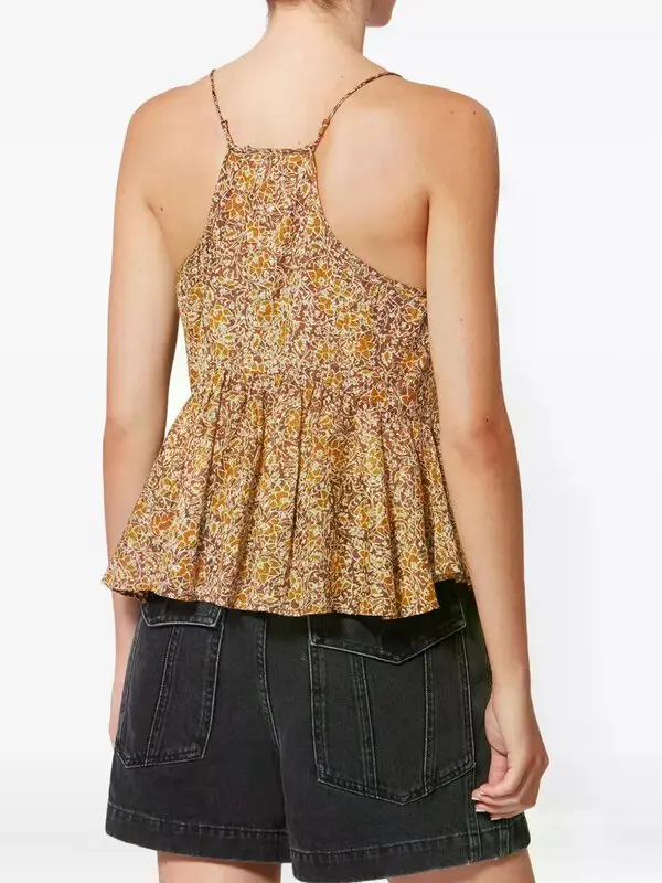 MARANT ETOILE Floral Print Spaghetti Strap Blouse
