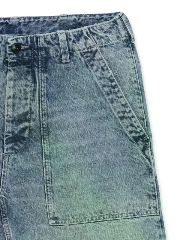 FORTELA Bleach-wash Fatigue Jeans