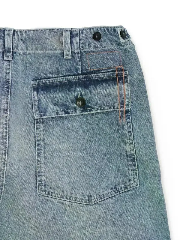 FORTELA Bleach-wash Fatigue Jeans