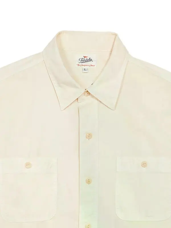 FORTELA Workt Patch-pocket Shirt - Neutrals