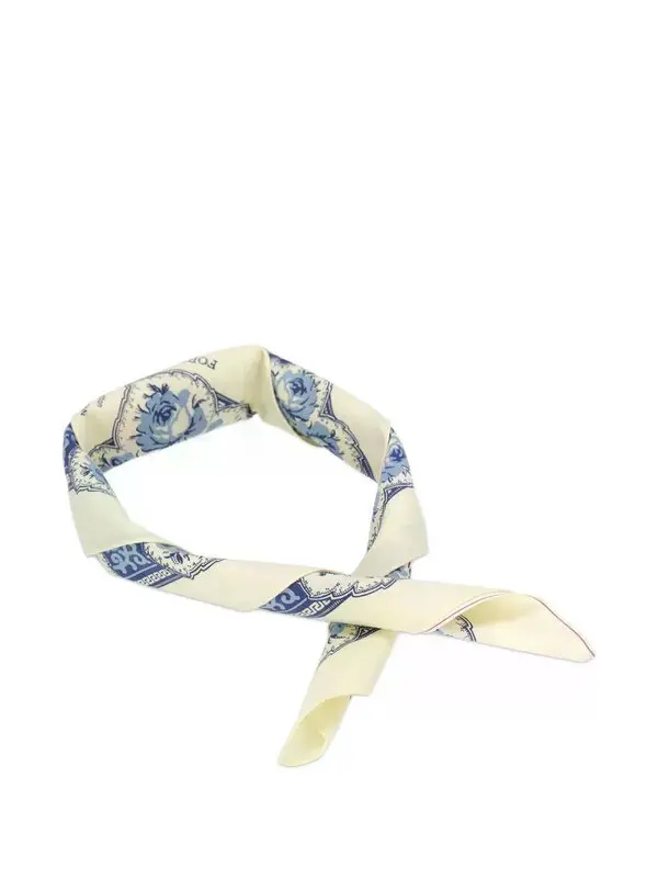 FORTELA Floral -print Cotton Bandana - Neutrals