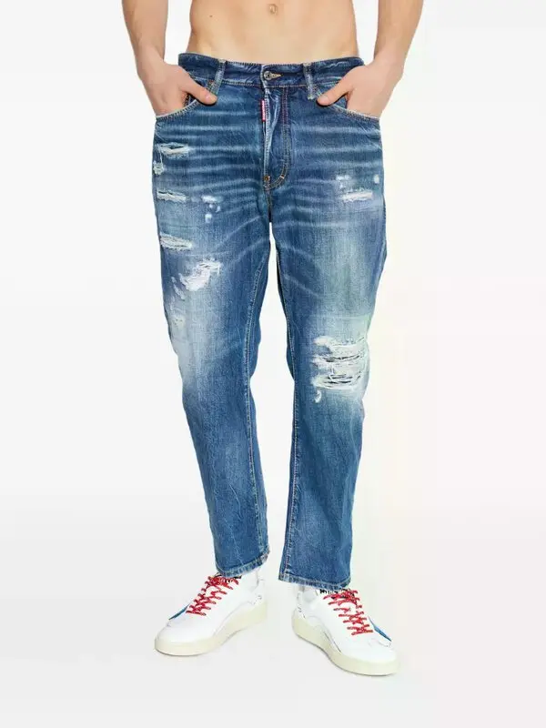 Dsquared2 Distressed Relaxed Fit Jeans