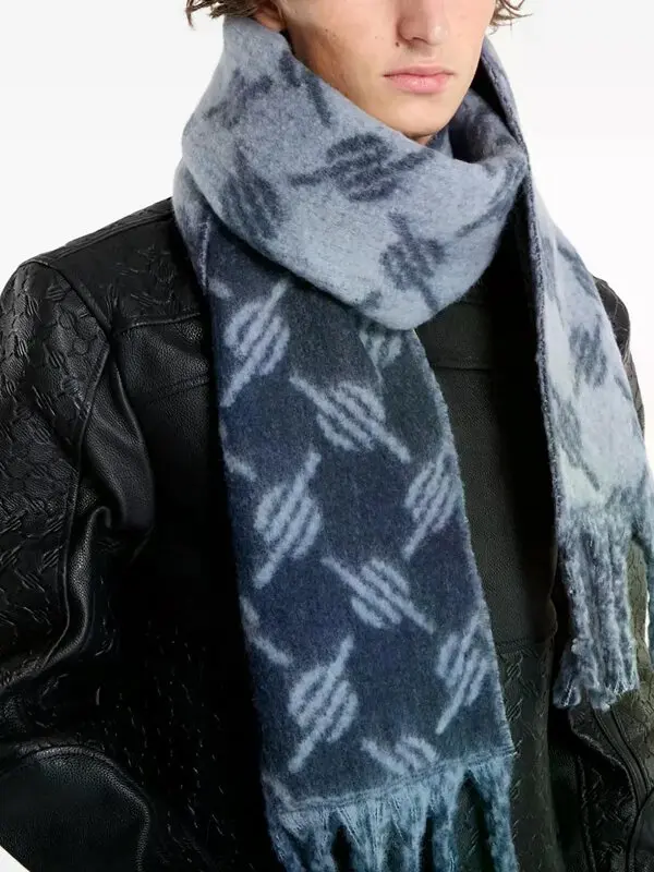 DAILY PAPER Fringed Pattern Scarf