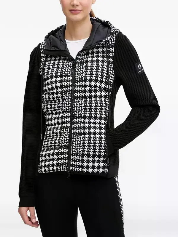 NEWLAND Houndstooth Zip-up Hooded Jacket