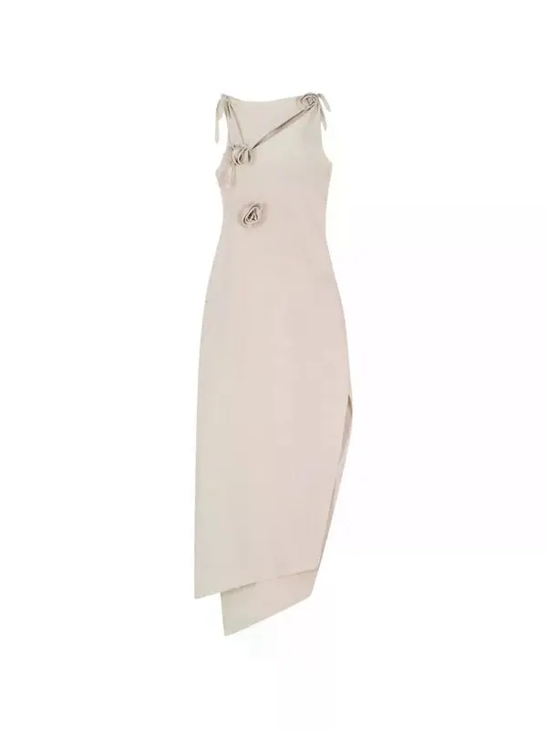 Coperni Rosette Knotted Maxi Dress - Neutrals