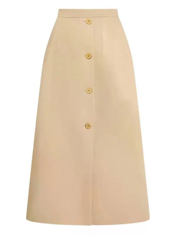 PATOU Button-fastening A-line Midi Skirt