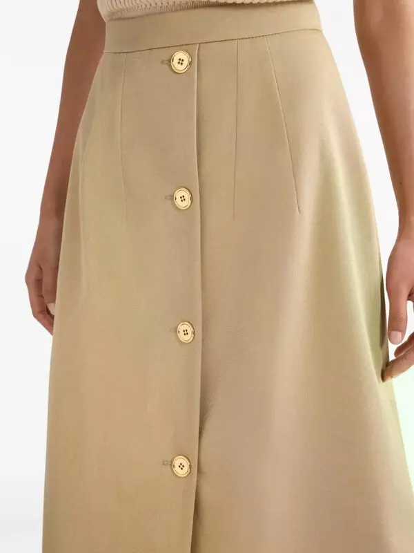 PATOU Button-fastening A-line Midi Skirt