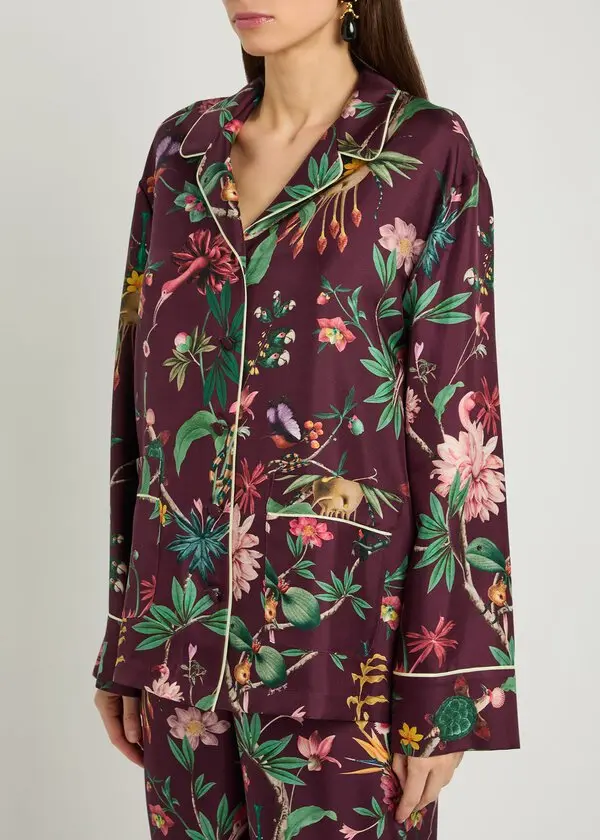 La DoubleJ Zooflora Printed Silk Shirt