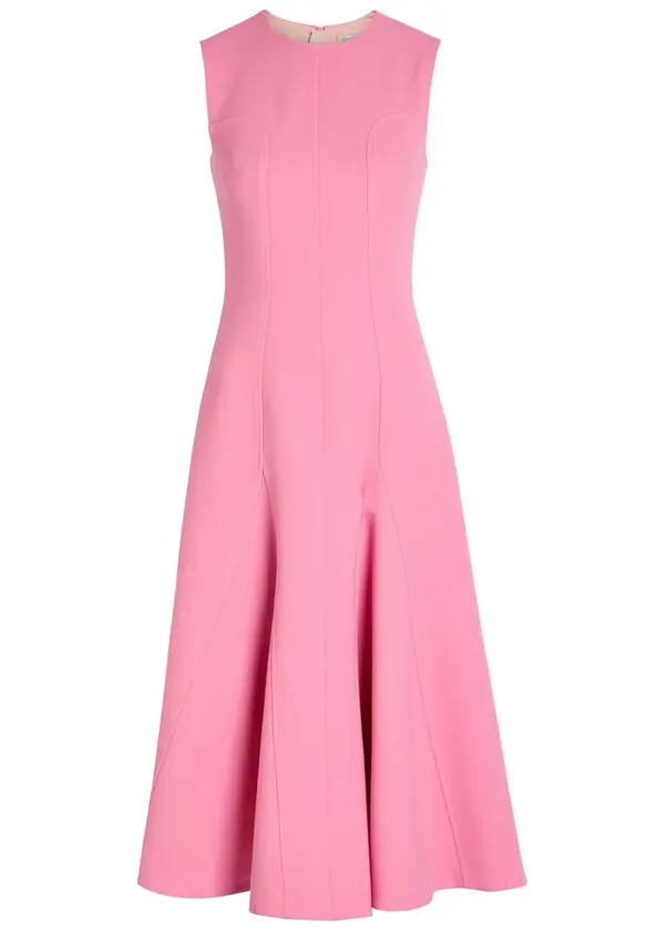 EMILIA WICKSTEAD Benicia Wool-crepe Midi Dress