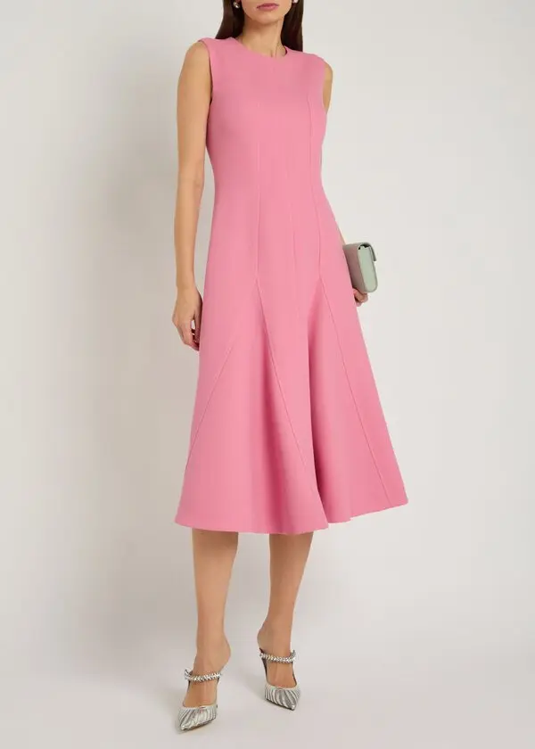 EMILIA WICKSTEAD Benicia Wool-crepe Midi Dress