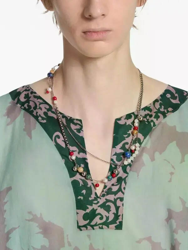 Dries Van Noten Double-chain Beaded Necklace