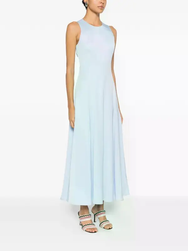 Maje Sleeveless Open Back Maxi Dress - Blue