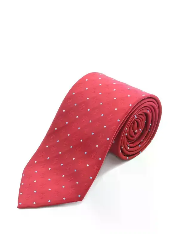 LOUIS VUITTON Dot-pattern Silk Tie - Red