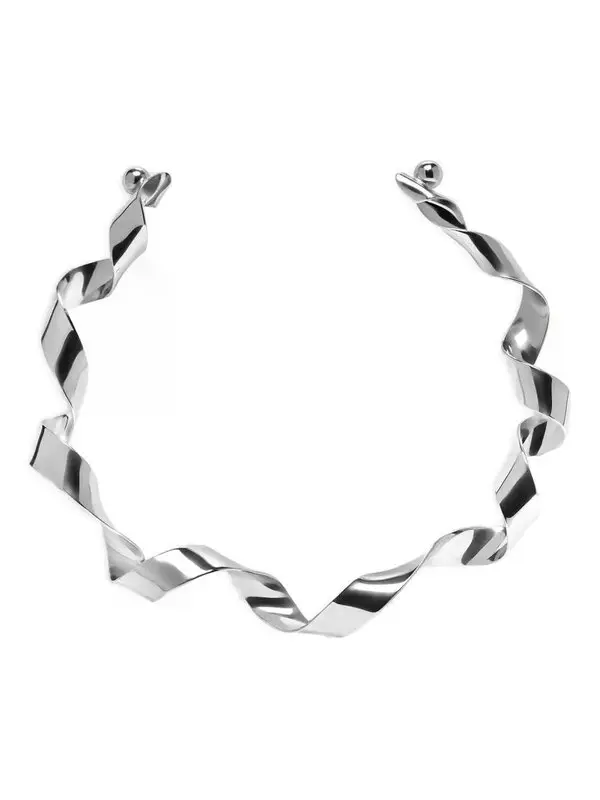 Dries Van Noten Tone Twisted Necklace - Silver