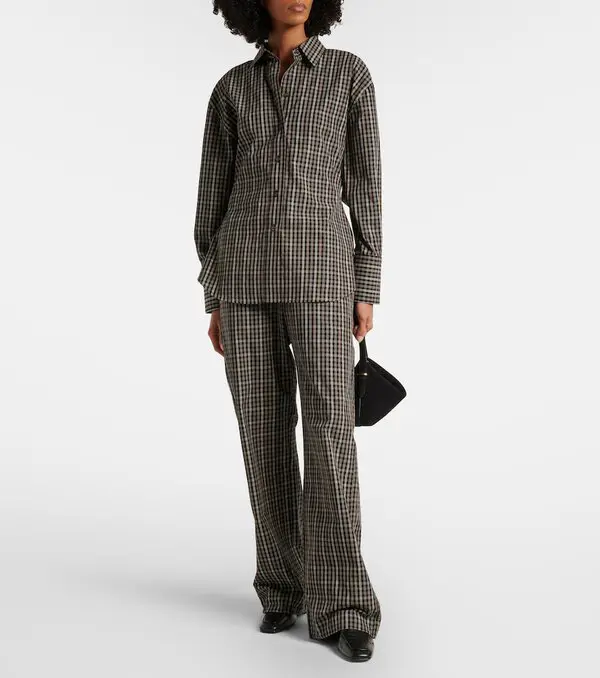 RÓHE Checked Cotton Shirt