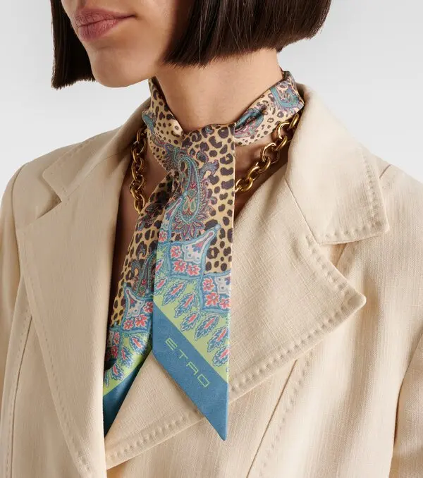 Etro Paisley Silk Scarf