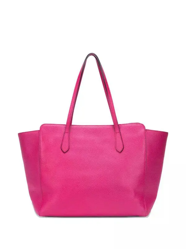 Gucci Swing Leather Tote Bag - Pink